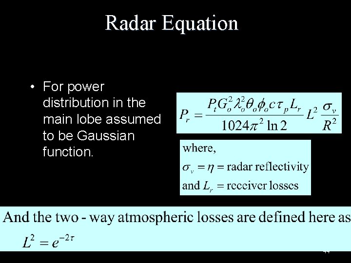 Basic RADAR Principles Prof Sandra CruzPol Ph D