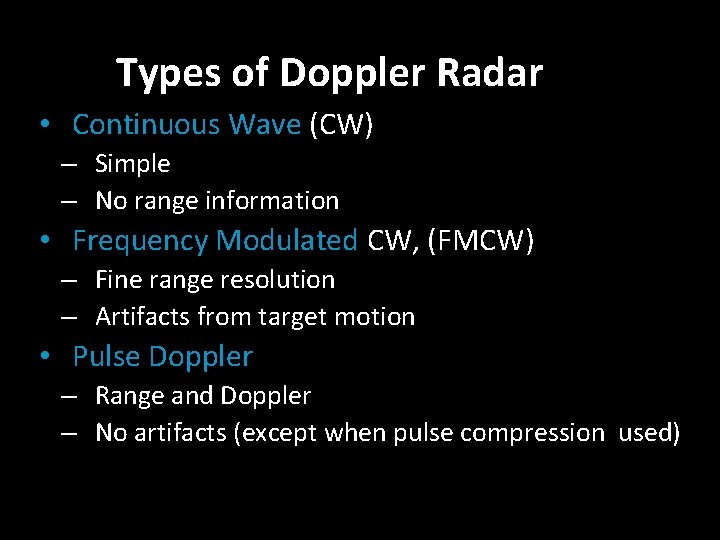 Basic RADAR Principles Prof Sandra CruzPol Ph D