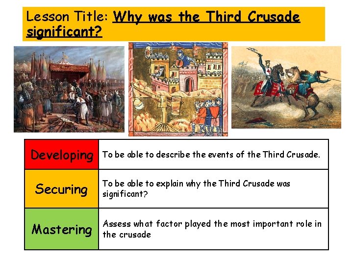 Lesson Title Why was the Third Crusade significant