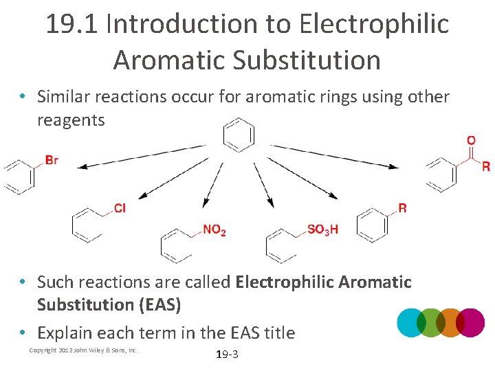 19 1 Introduction to Electrophilic Aromatic Substitution In
