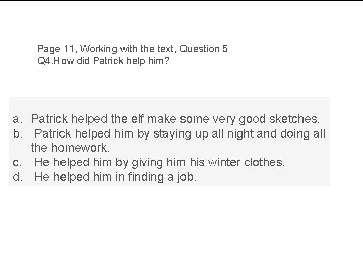 Chapter1 Who Did Patricks Homework Characters Patrick Elf