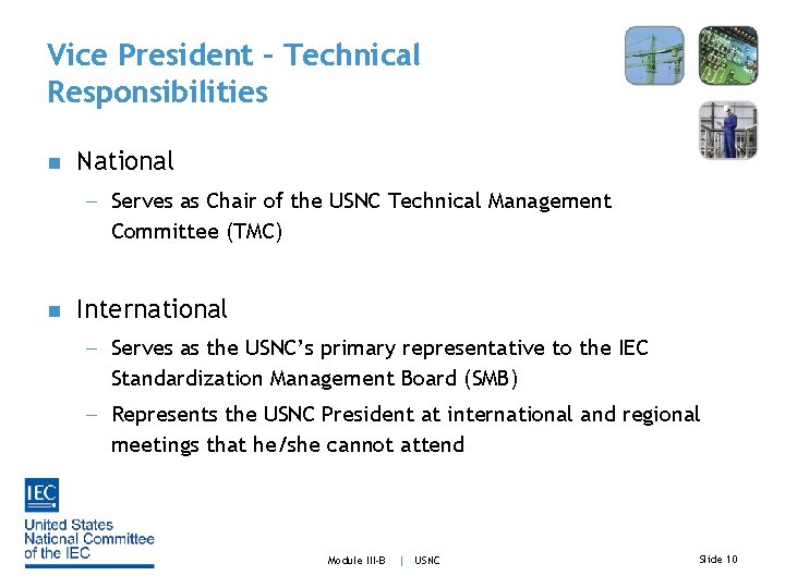 Module IIIB USNCIEC Personnel Roles and Responsibilities Module