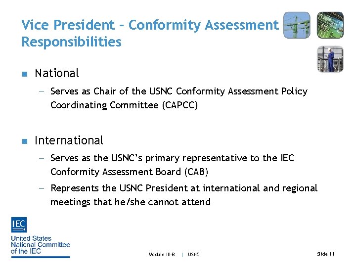 Module IIIB USNCIEC Personnel Roles and Responsibilities Module