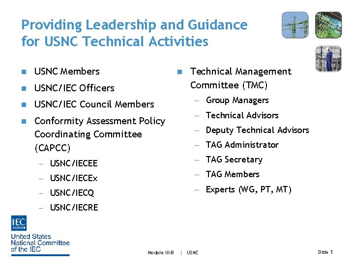 Module IIIB USNCIEC Personnel Roles and Responsibilities Module