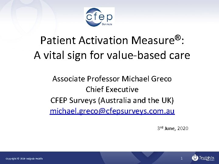 Patient Activation Measure A vital sign for valuebased