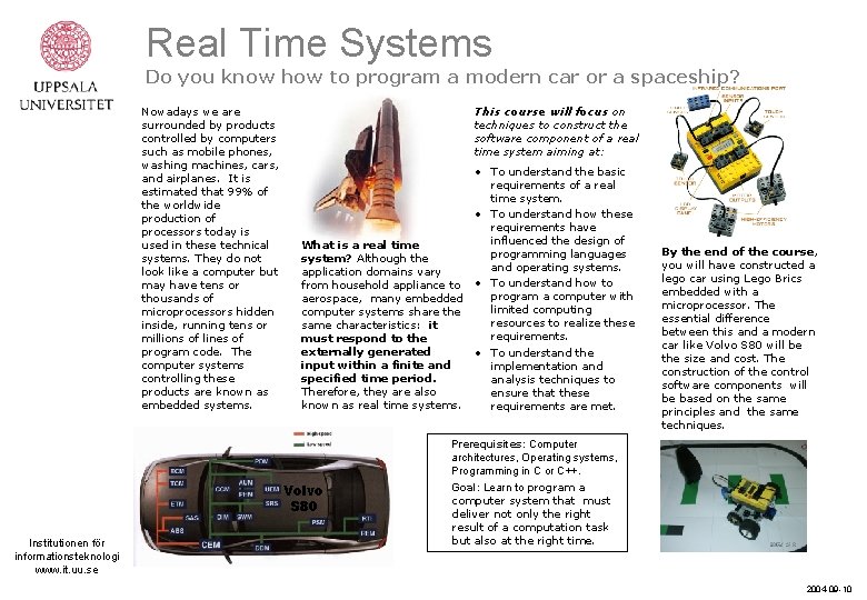 Real Time Systems Do you know how to