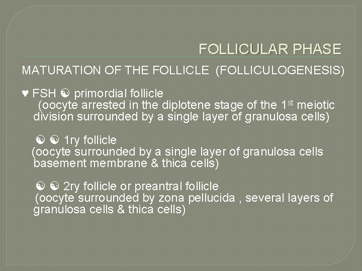PHYSIOLOGY OF THE MENSTRUAL CYCLE Dr Malith Kumarasinghe