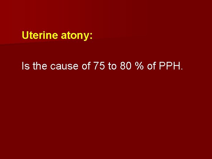 Post Partum Hemorrhage PPH Definition Blood loss in
