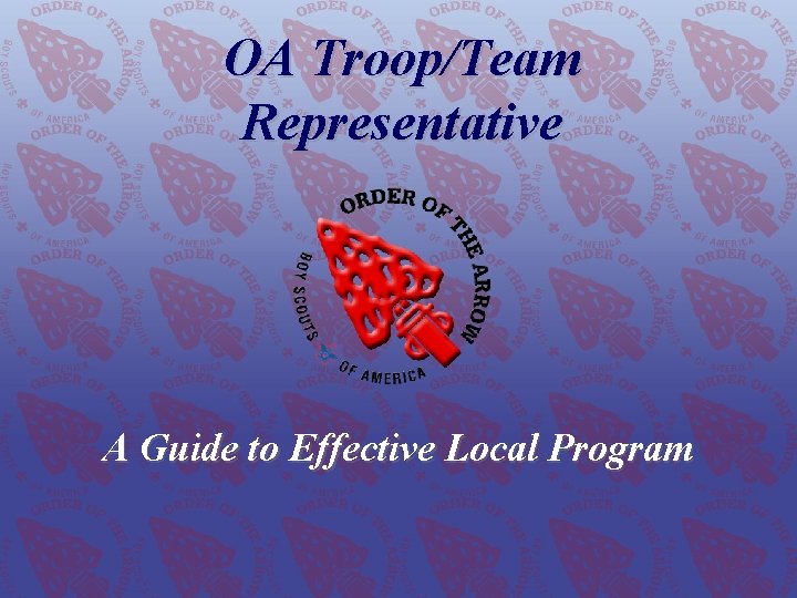 OA TroopTeam Representative A Guide to Effective Local