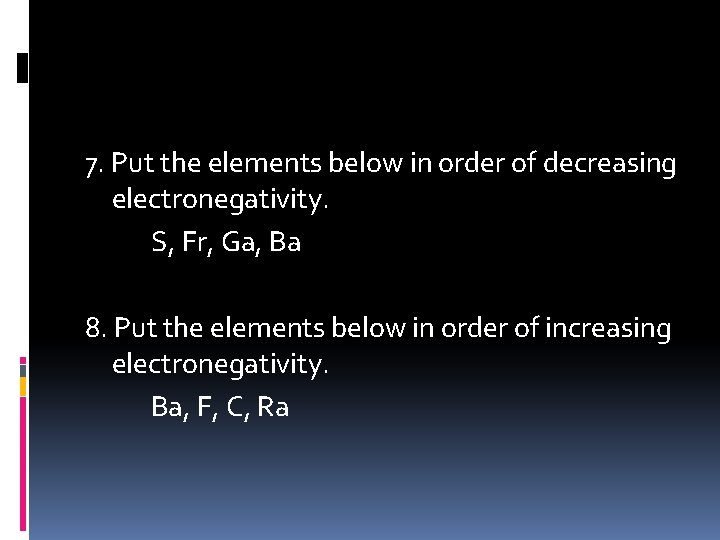 The Periodic Table Chapter 6 Dmitri Mendeleev n