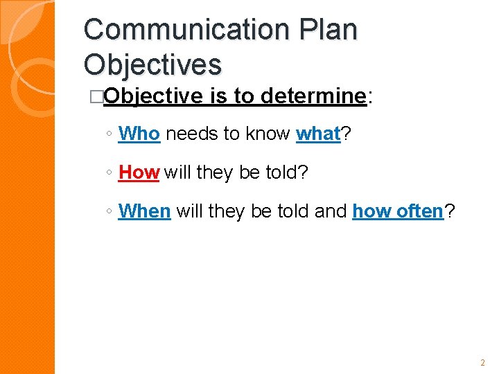 Introduction to Project Management WEEK 4 1 Communication