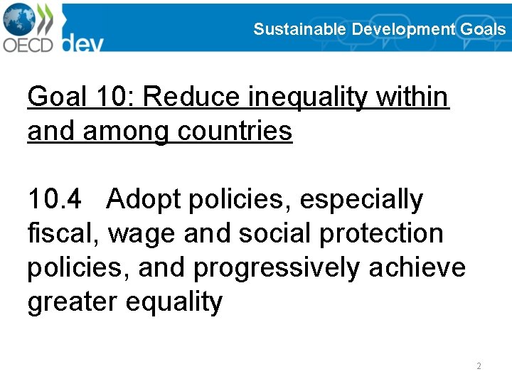 Social protection in the SDG agenda Measuring monitoring