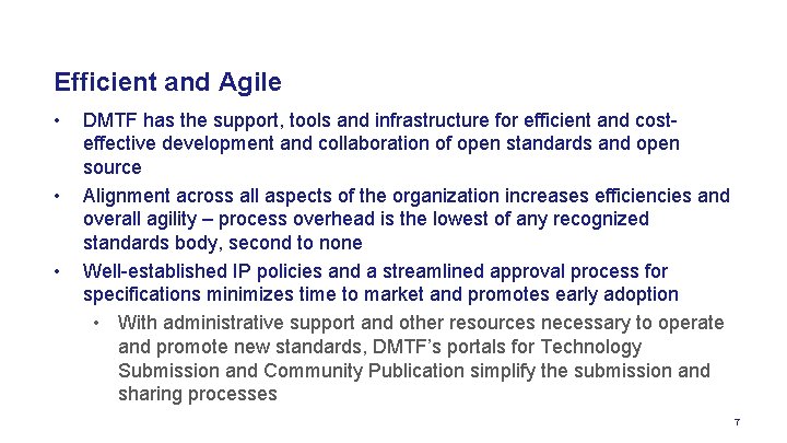 DMTF Overview Copyright 2020 DMTF DMTF An Industry