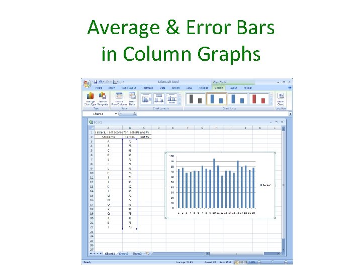 Error Bars in Normal Distributions Standard Deviation s