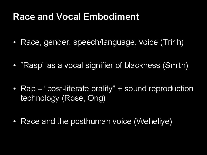 SOUND ART POWER Week 5 Performing Autoethnography Benshi