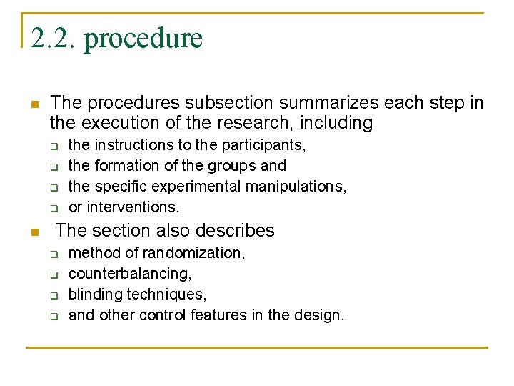 Session 7 Materials and Methods Methods and materials