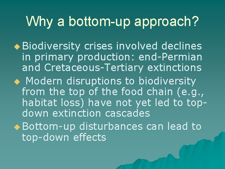 Extinction resistance in prehistoric food webs A bottomup