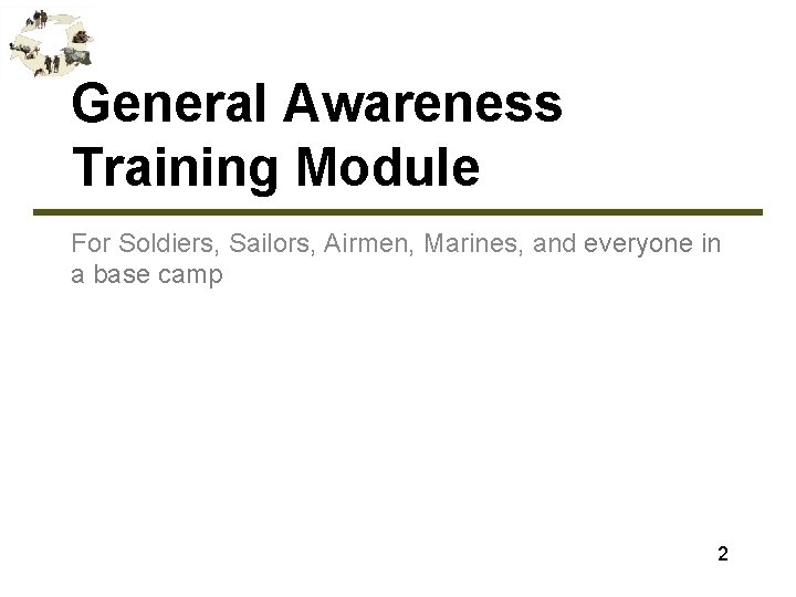 Environmental Toolbox General Awareness Training Module For Soldiers