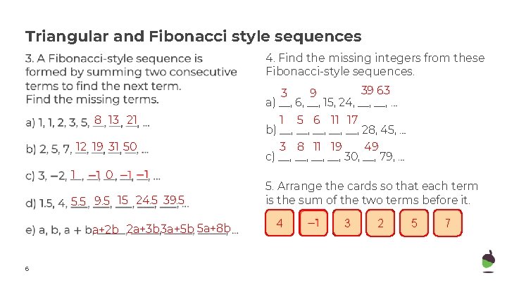 Maths Triangular and Fibonacci style sequences Mr Chan