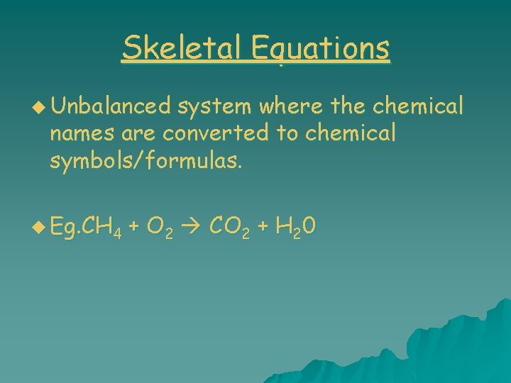 Equations Balancing Outline u Word Equations u Skeleton