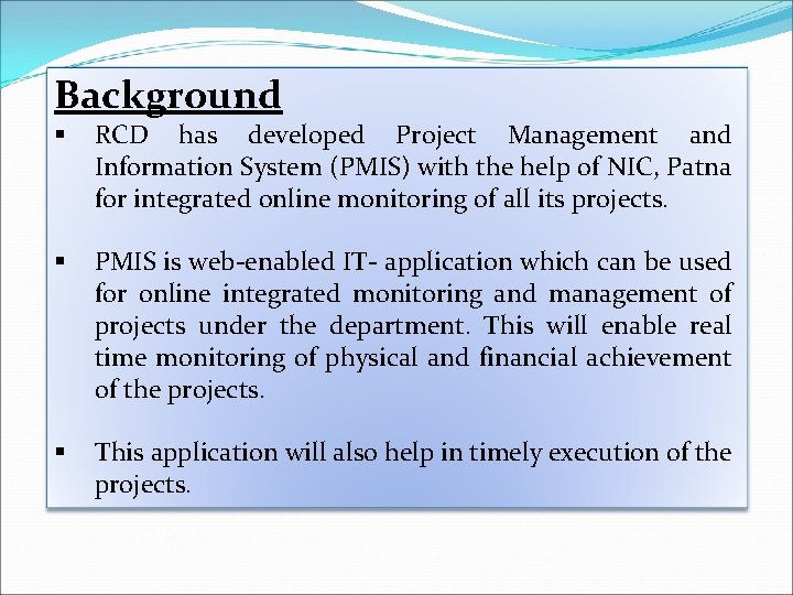 Government of Bihar Road Construction Department Presentation on