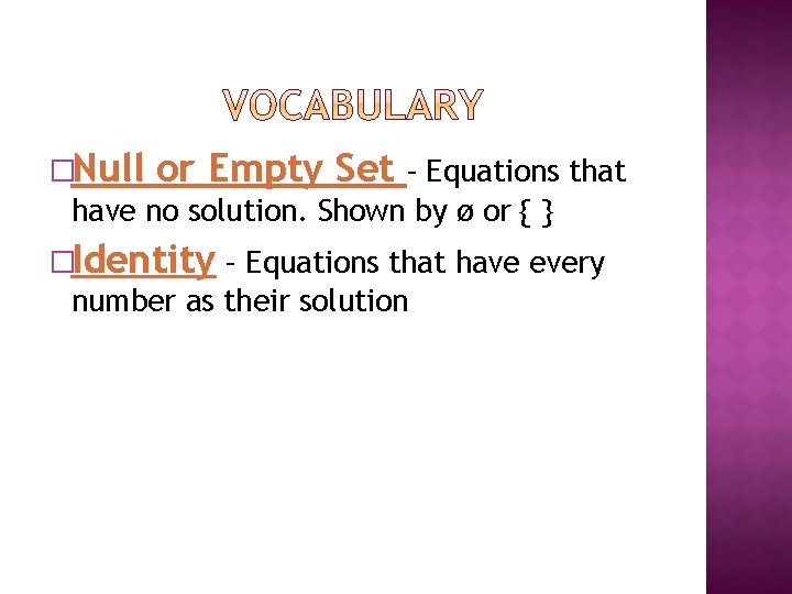 Be working on your Due Next Monday projects