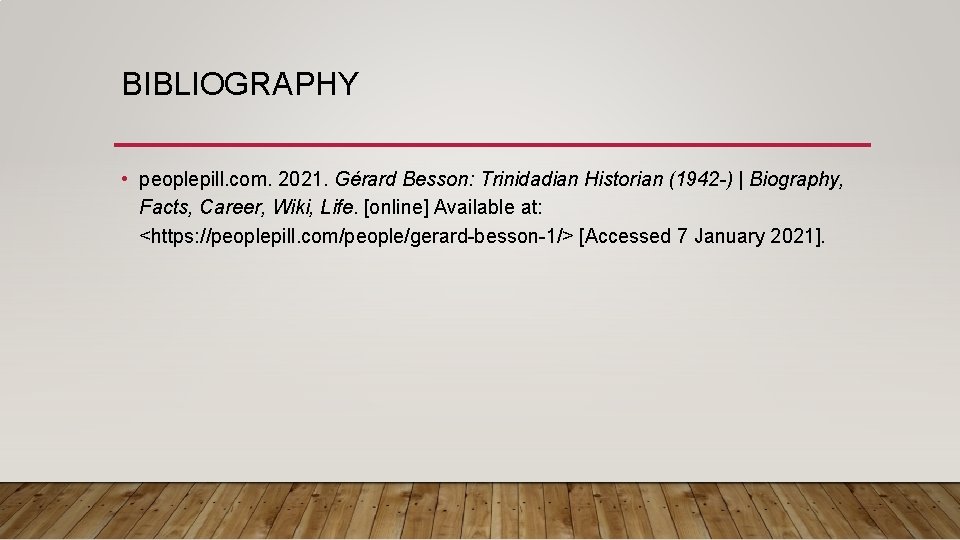 AUTHOR OF THE MONTH GERARD BESSON GERARD BESSON