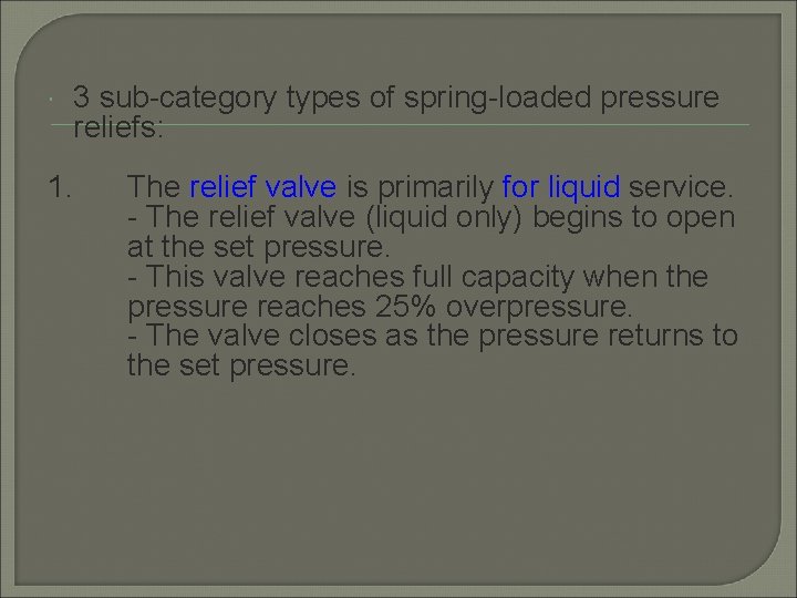 INTRODUCTION TO RELIEF CHAPTER 7 Objectives Define concept