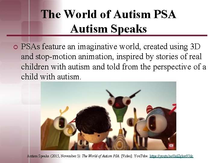 Introduction to Autism Spectrum Disorder Kristen Du Moulin