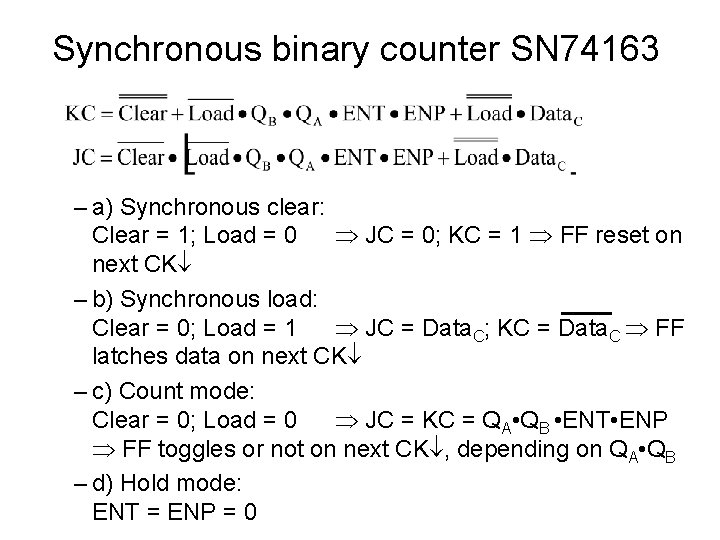 Counters According to how they handle input transitions