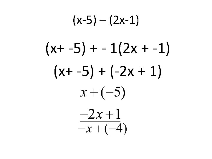 3 2 Subtracting Linear Expressions Distributing the Negative