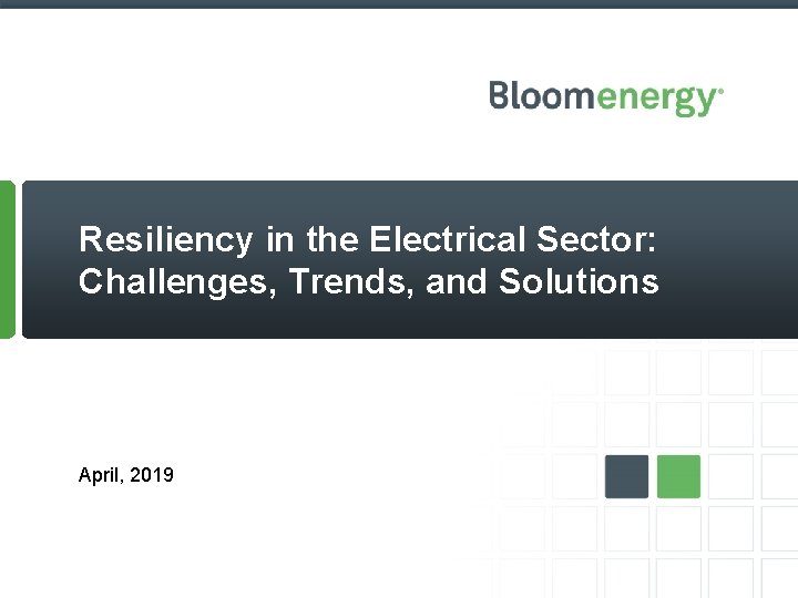 Resiliency in the Electrical Sector Challenges Trends and