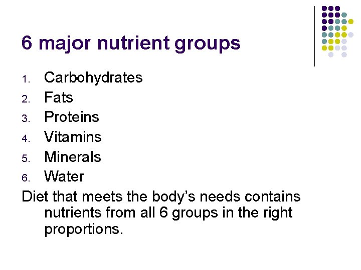 Ch 2 Nutritional Needs pgs 33 58 Bell