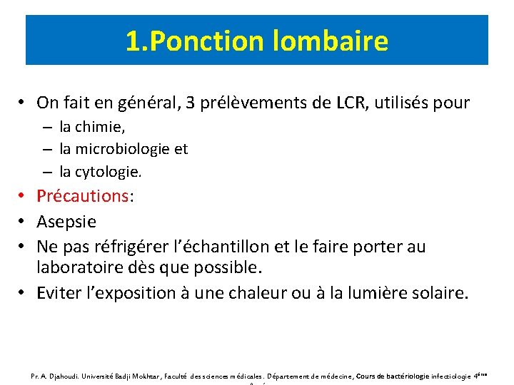 Infection du systme nerveux central Introduction 1 Principales