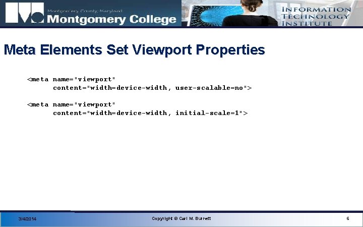 ITI 134 HTML 5 Desktop and Mobile Level