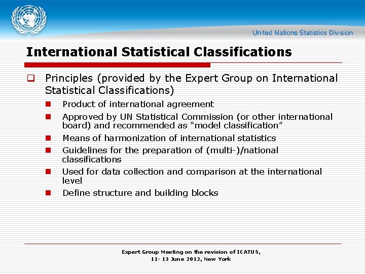 ICATUS 2012 Introduction and Objectives of the Meeting