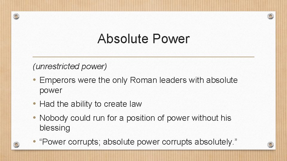 Ancient Rome Vocabulary Republic a state in which