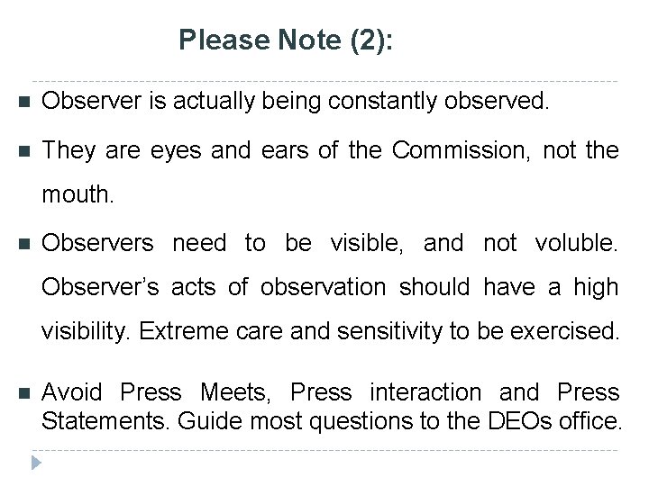 Role of Observers MCMC Media Media in Elections