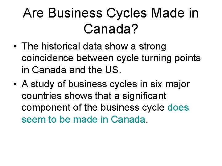 Chapter 8 Business Cycles Economics 282 University of