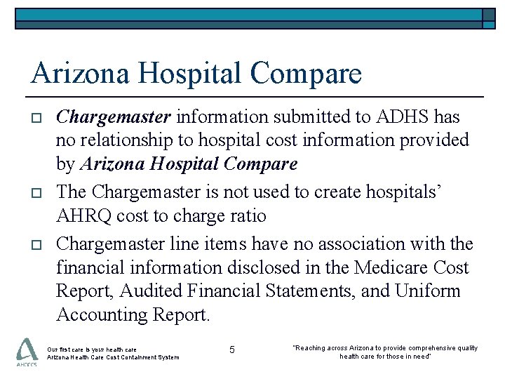 Hospital Chargemaster there seems to be no process