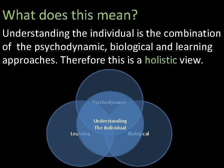 Understanding the Individual By Gino and Sophia What