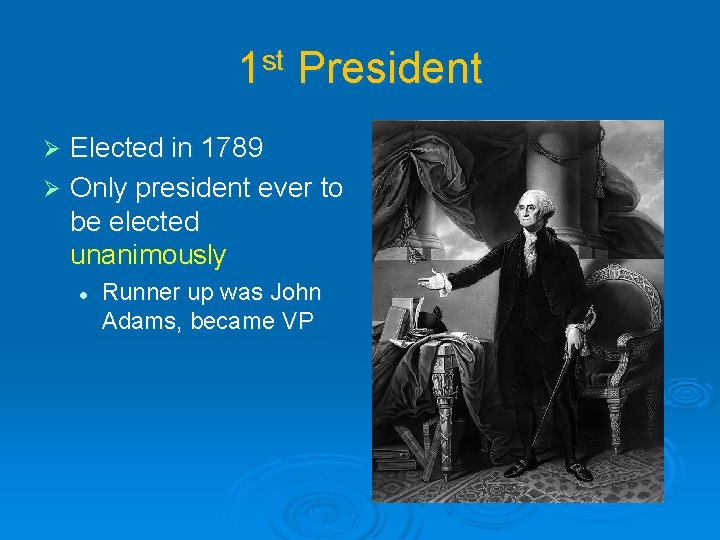 George Washington 1789 1797 The Rise of Political