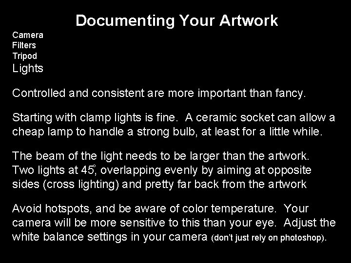 Documenting Your Artwork Last Week Peer Editing Website