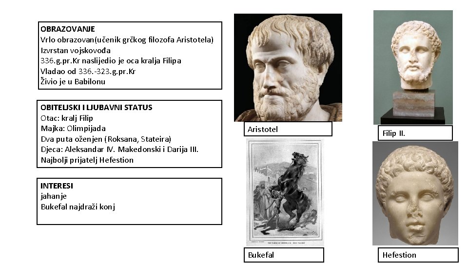 Alexander Magnus Alexander Magnus Aleksandar Veliki BIOGRAFIJA Mjesto