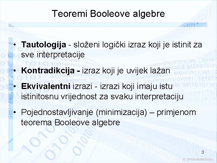 Abeceda raunala Teoremi Booleove algebre 13 6 2021