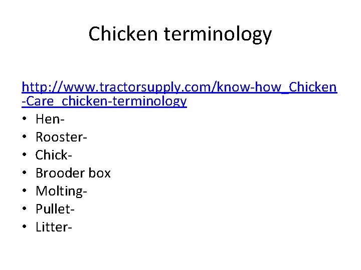 Welcome Back to Agriculture Science class January 13