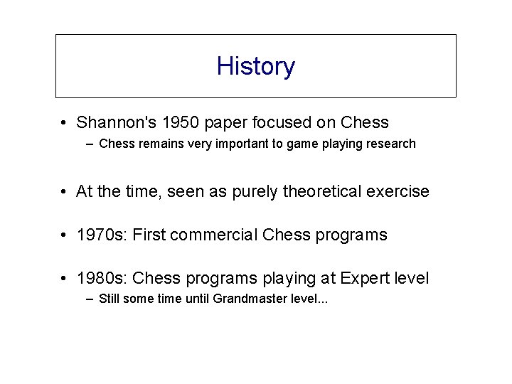 Intelligent Game Playing Instructor B John Oommen Chancellors