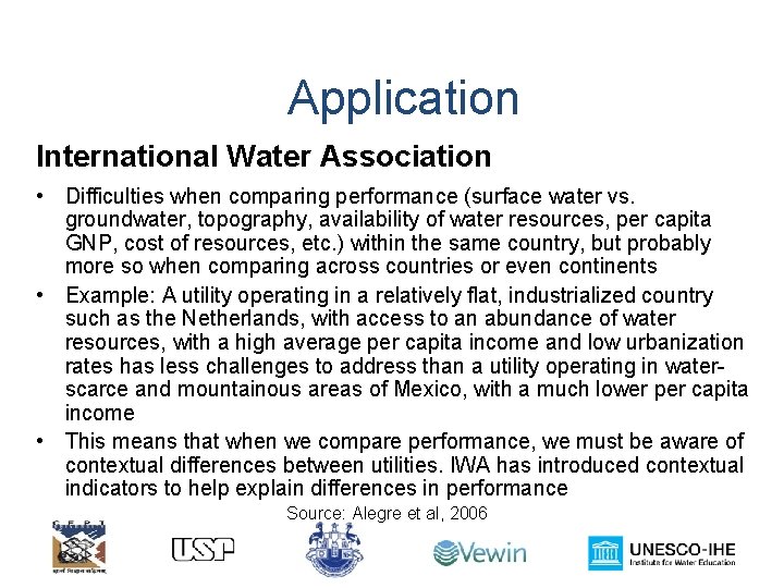 Benchmarking for Improved Water Utility Performance Benchmarking Water