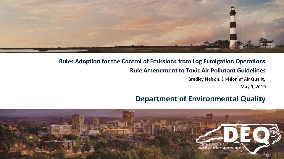 Rules Adoption for the Control of Emissions from