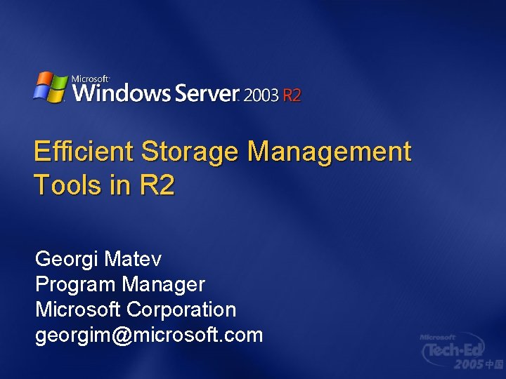 Efficient Storage Management Tools in R 2 Georgi